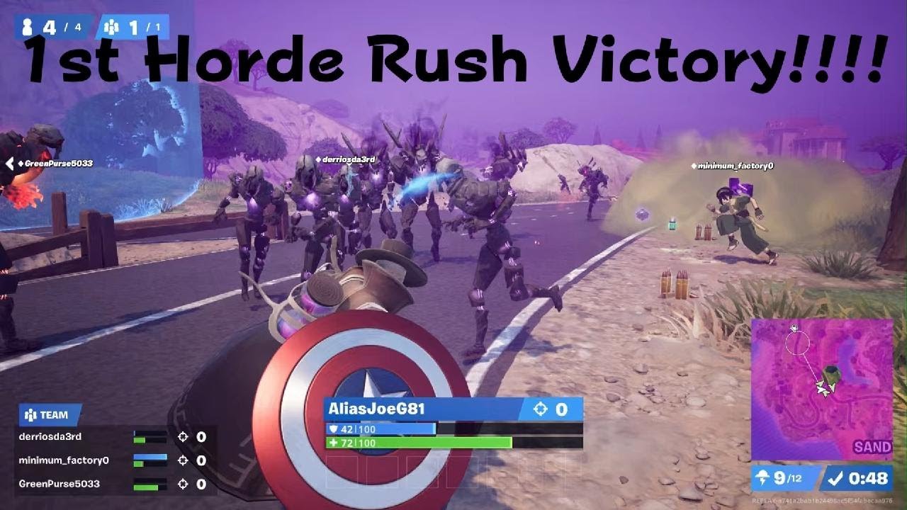 1st #Fortnite Horde Rush Victory!! - YouTube