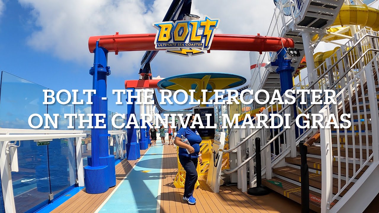 Bolt - The Rollercoaster on the Carnival Mardi Gras 2021 - YouTube