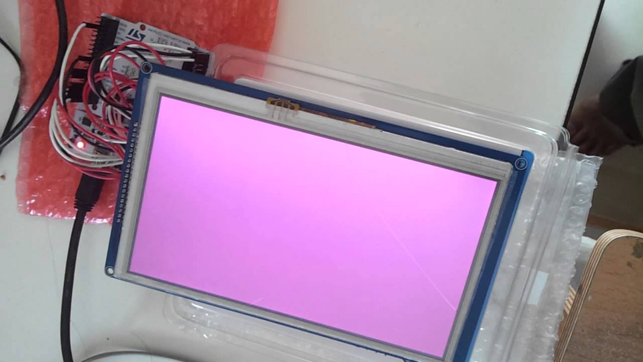 7" TFT LCD [SSD1963] 800x480 + ST Nucleo F030R8 - YouTube