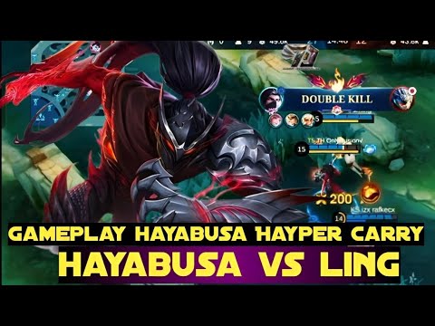gameplay hayabusa hyper carry hayabusa vs ling win or lose ||MOBILE LEGEND BANG BANG - YouTube