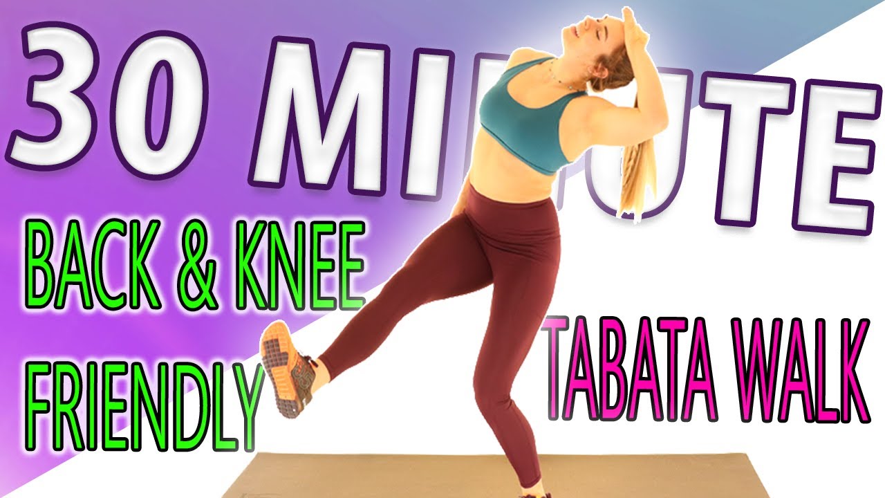 SWEATY HIIT WALKING Workout at HOME for BEGINNERS: 30 MINUTE Knee ...
