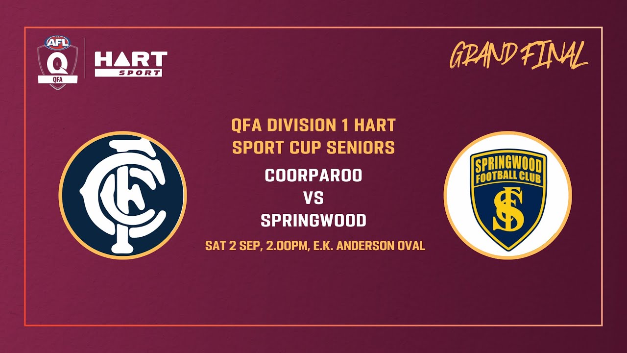QFA Division 1 HART Sport Cup Senior Grand Final - Coorparoo v ...