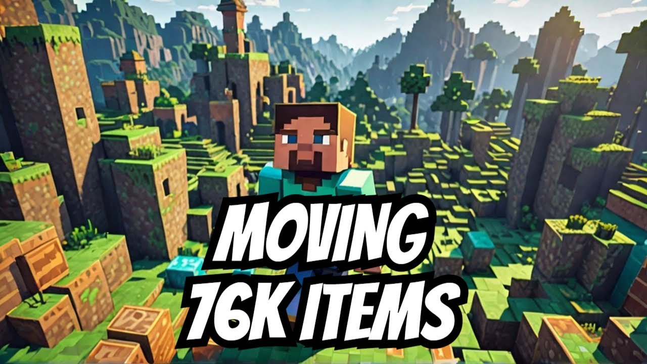 What moving 76,032 items In Minecraft looks Like - YouTube