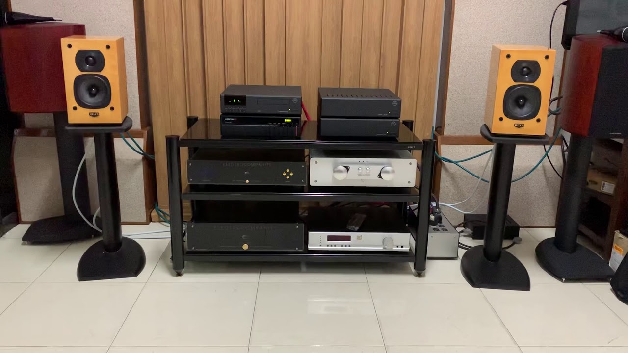 Linn genki +Meridian 501+Linn lk140 passive+Quad11L - YouTube