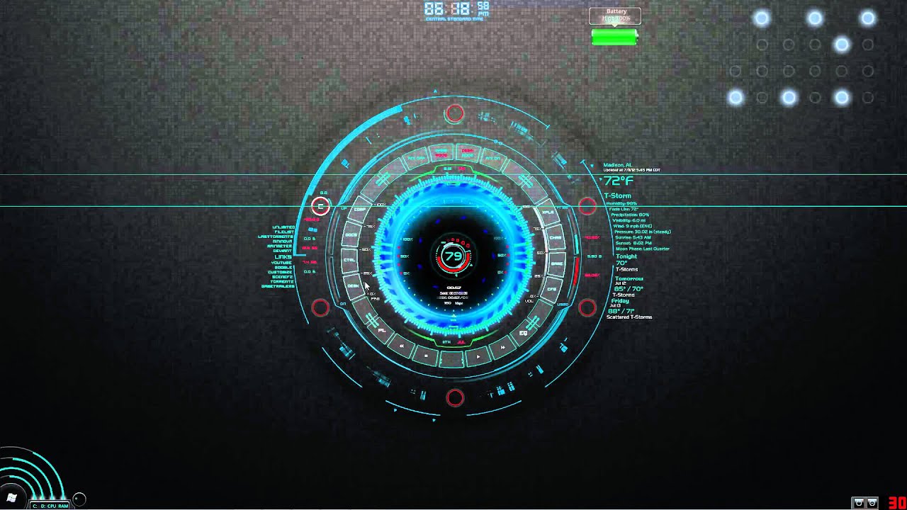 Rainmeter Custom Desktop - YouTube