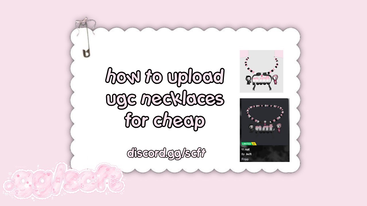 how to upload ugc necklace for cheap! (950 robux) - YouTube