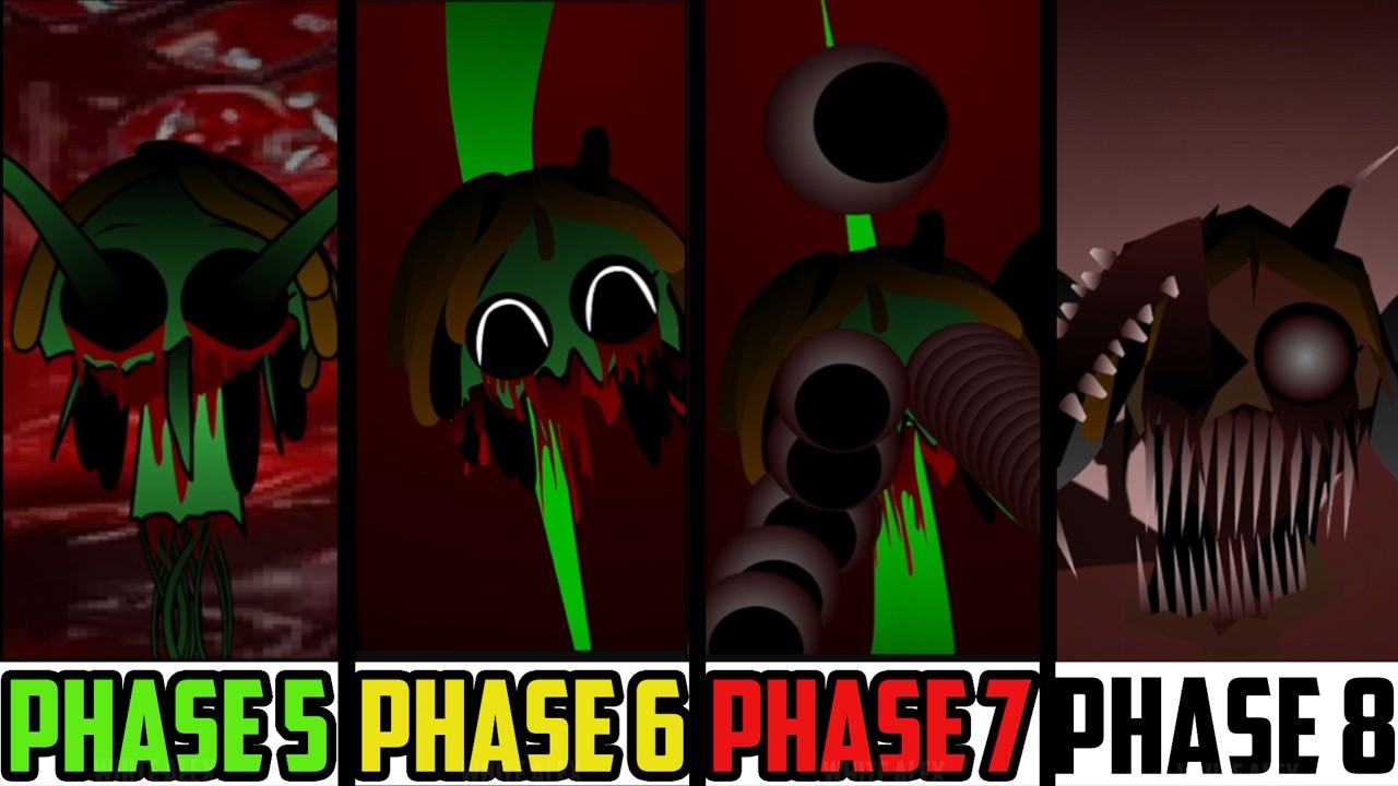 All Phases in Incredibox Sprunki! Phase 5 VS Phase 6 VS Phase 7 VS ...