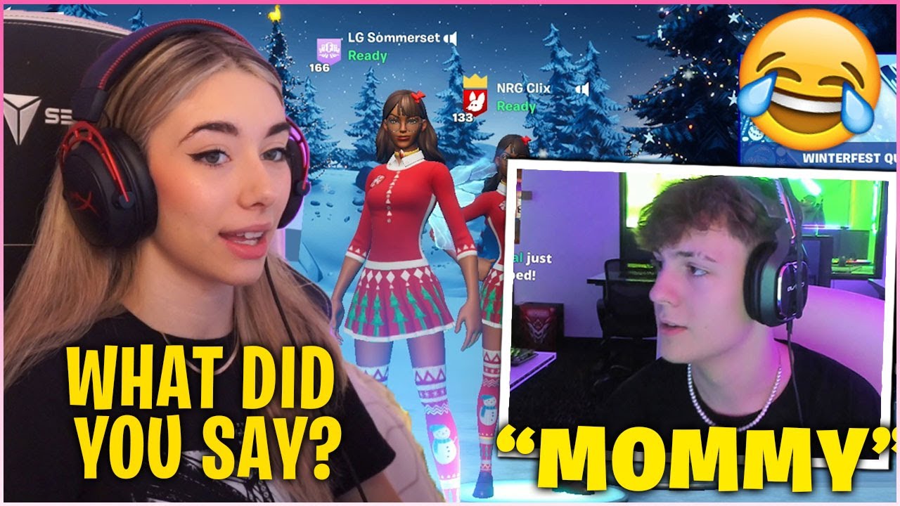 SOMMERSET Shocked After CLIX Called Her MOMMY (Fortnite Funny Moments ...