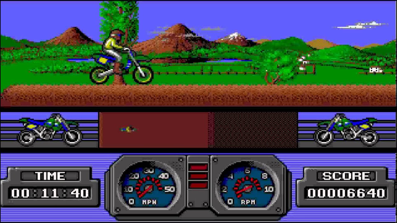 ATARI ST SUPER SCRAMBLE SIMULATOR SCRABBLE MOTO MOTOR CYCLE MOTOR BIKE ...