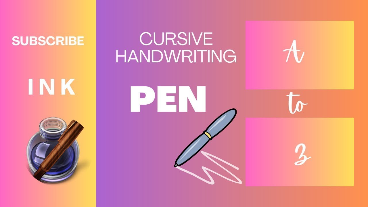 cursive handwriting pen and ink/ real time video/ parkar calligraphy ...