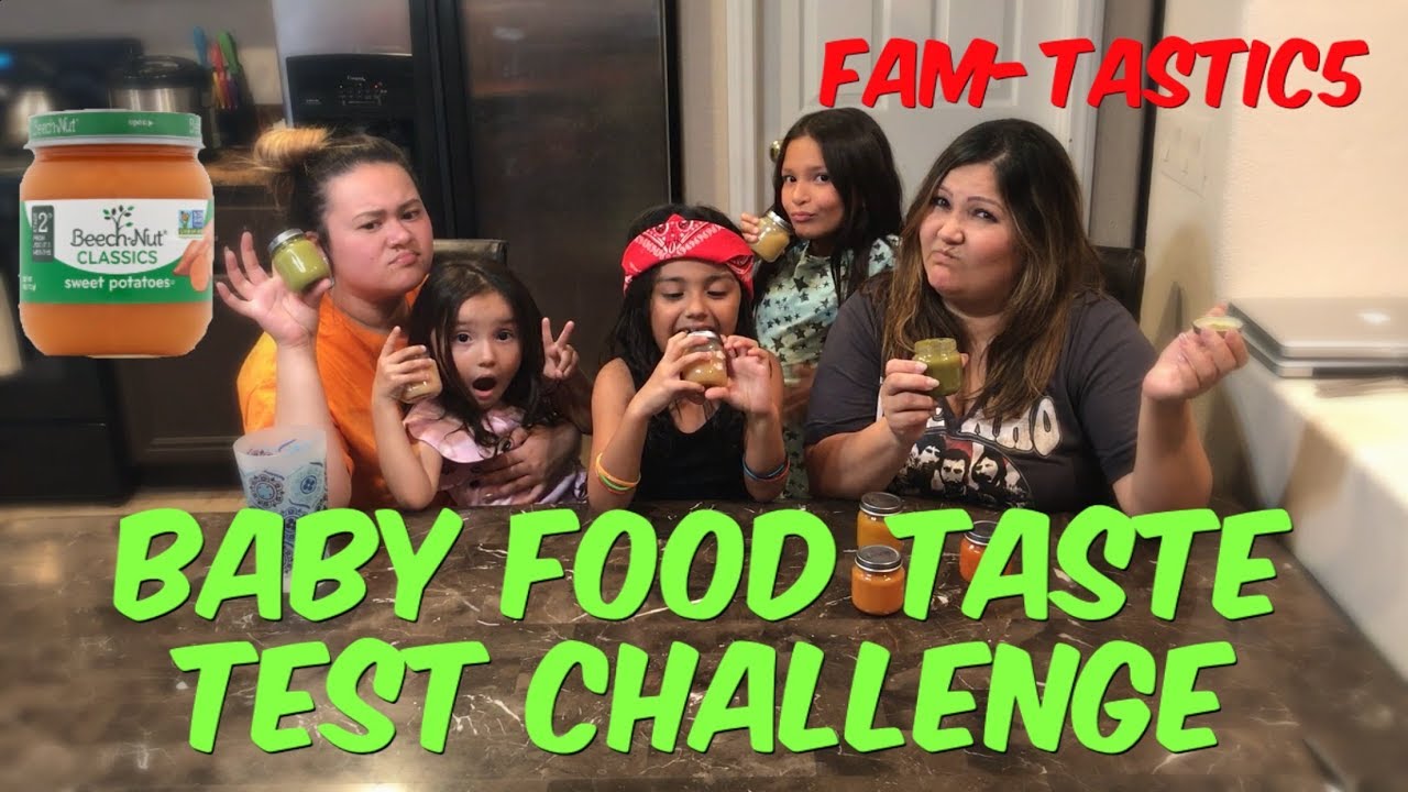 BABY FOOD TASTE TEST CHALLENGE WAS IT GOOD OR GROSS FAMtastic5 baby-food-taste-test-challenge-was-it-good-or-gross-famtastic5
