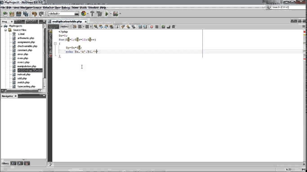 how to write a multiplication table program using php - YouTube