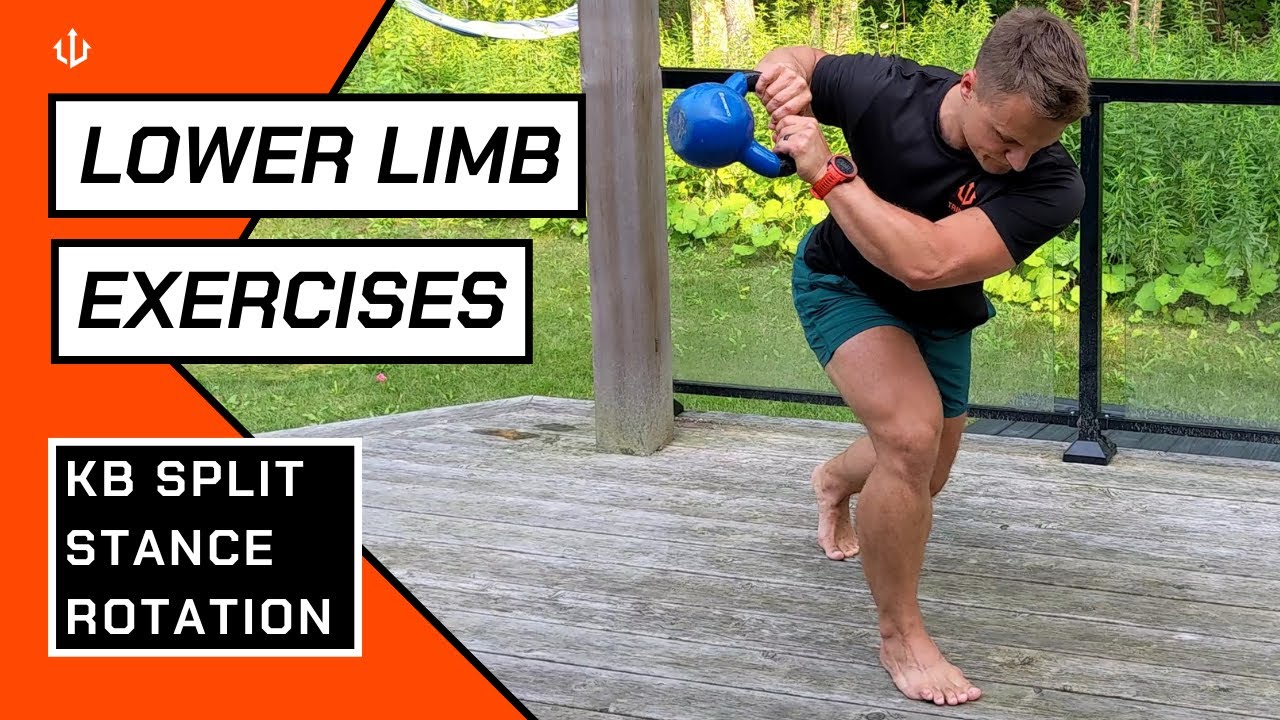 KB Split Stance Rotation // Glute med & Oblique Exercise - YouTube