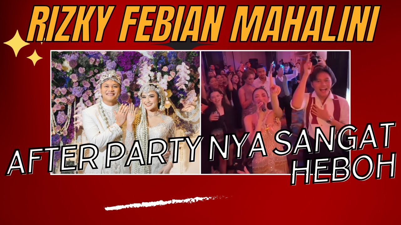 9 Momen after party pernikahan Mahalini & Rizky Febian, sandal ...