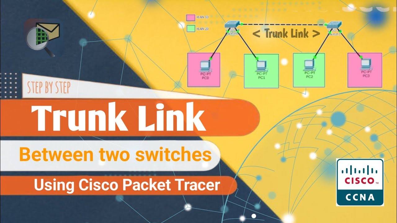 How to trunk between two switches in Cisco Packet Tracer l Cisco lab l ...