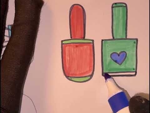 2 Color Nail Art Design 💅 Easy & Beautiful Nail Paint Drawing