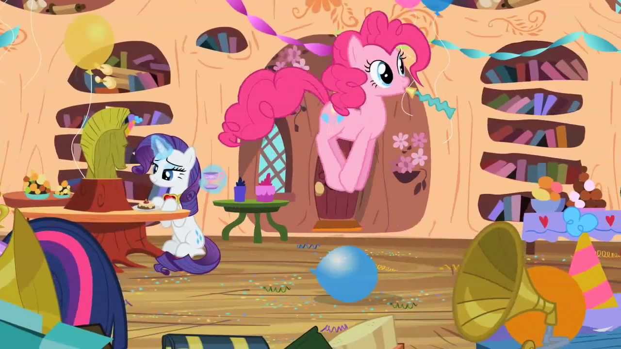 MLP:FiM - Pinkie Pie Pops a Balloon for 58 seconds. - YouTube