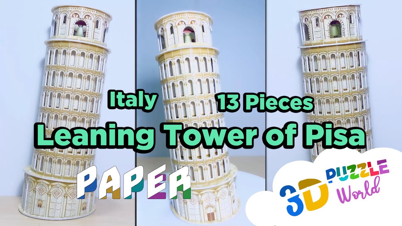 ASMR | LEANING TOWER OF PISA (13 Pieces) | Italy | Paper | Great ...
