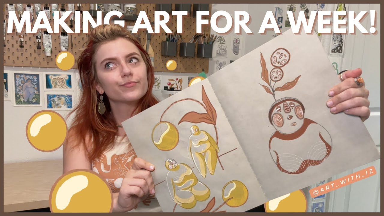 Making Art Every Day for a Week Daily Art Challenge Ep.5! - YouTube
