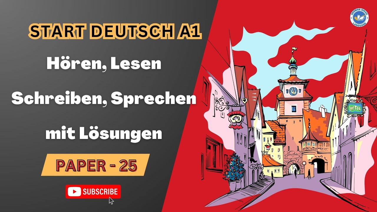 Goethe Zertifikat A1 Exam - German Language Exam || Paper - 25 || Hören ...