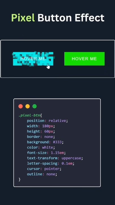 pixel button effect #css #webdesigntutorial - YouTube