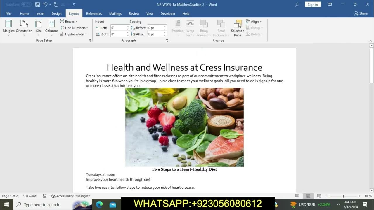 Word 2019 Module 1 SAM Project 1a || 2019 Module 1 SAM Project 1a || NP ...
