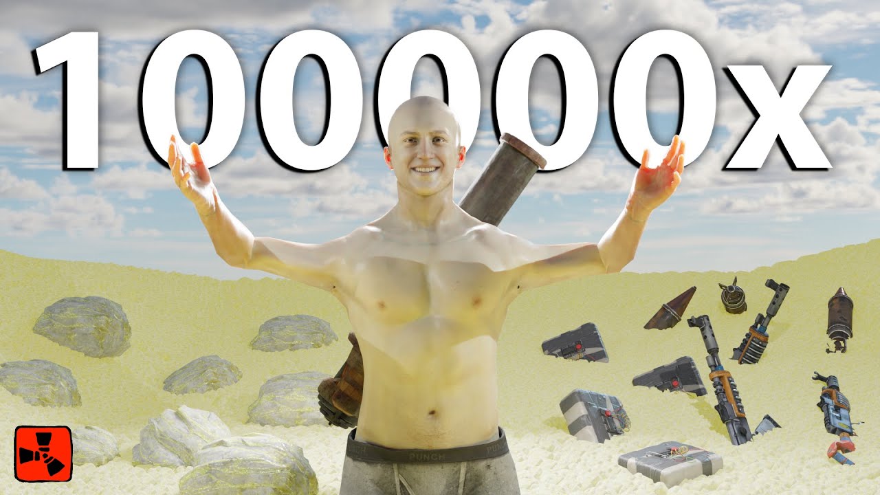 RUST OYNUYORUM AMA SERVER 100000x - Rust Türkçe - YouTube