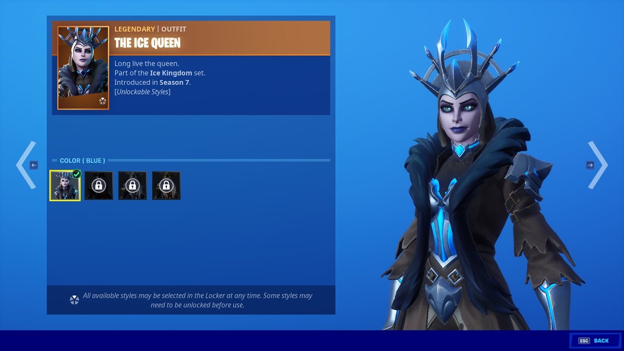 The Ice Queen skin set - Fortnite Item Shop (2019-01-19) - YouTube