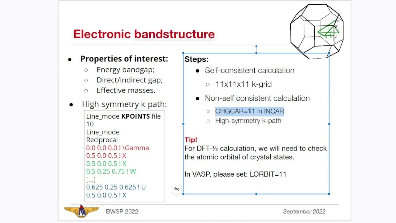 How to perform a simple DFT calculation with VASP . Hands-on activity I - YouTube