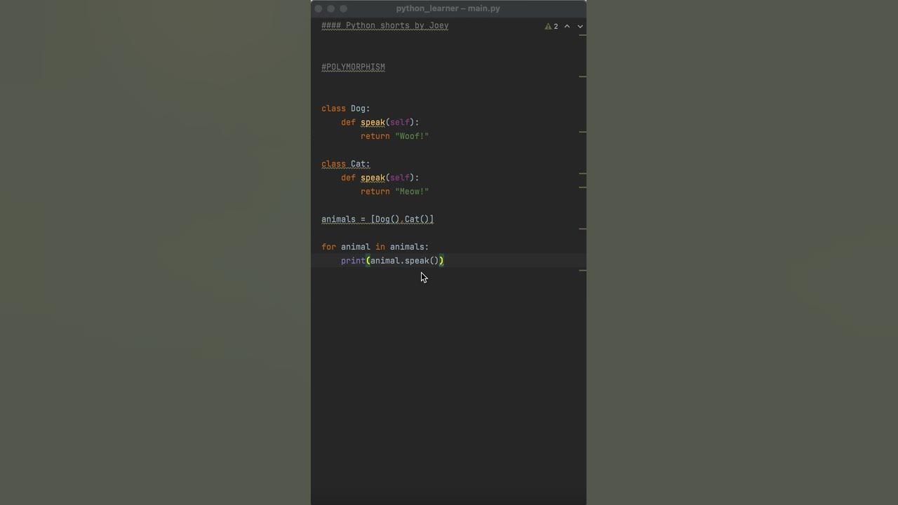 Polymorphism in Python won't be difficult for you after you watch this video #shortsfeed #python ...