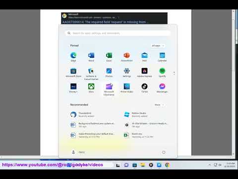 Fix AADSTS90014 The required field ‘request’ is missing - YouTube