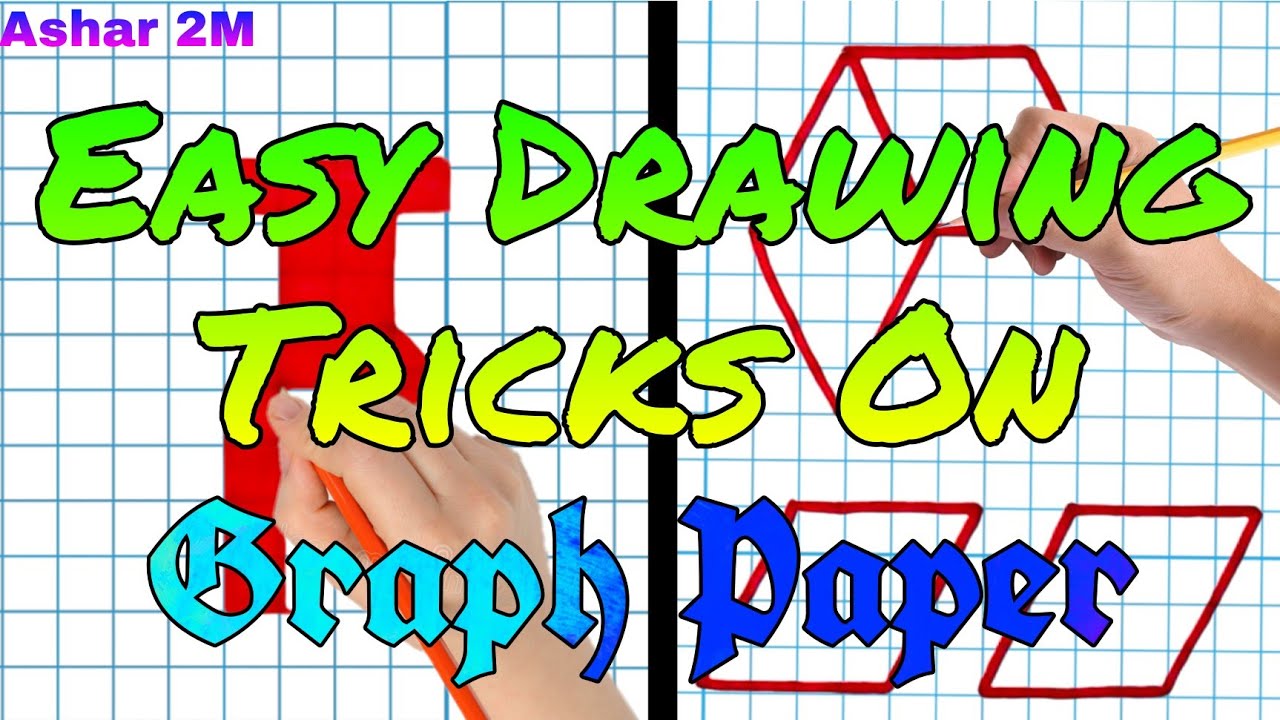 Easy Drawing Tricks on Graph Paper | #3Ddrawing #Opticalillusions on ...