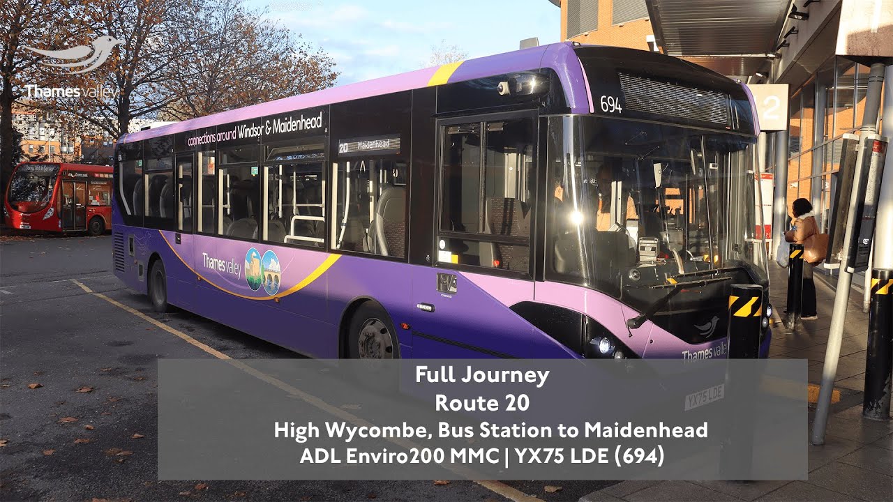 Full Journey | Route 20 to Maidenhead | New Route | Thames Valley Buses ...