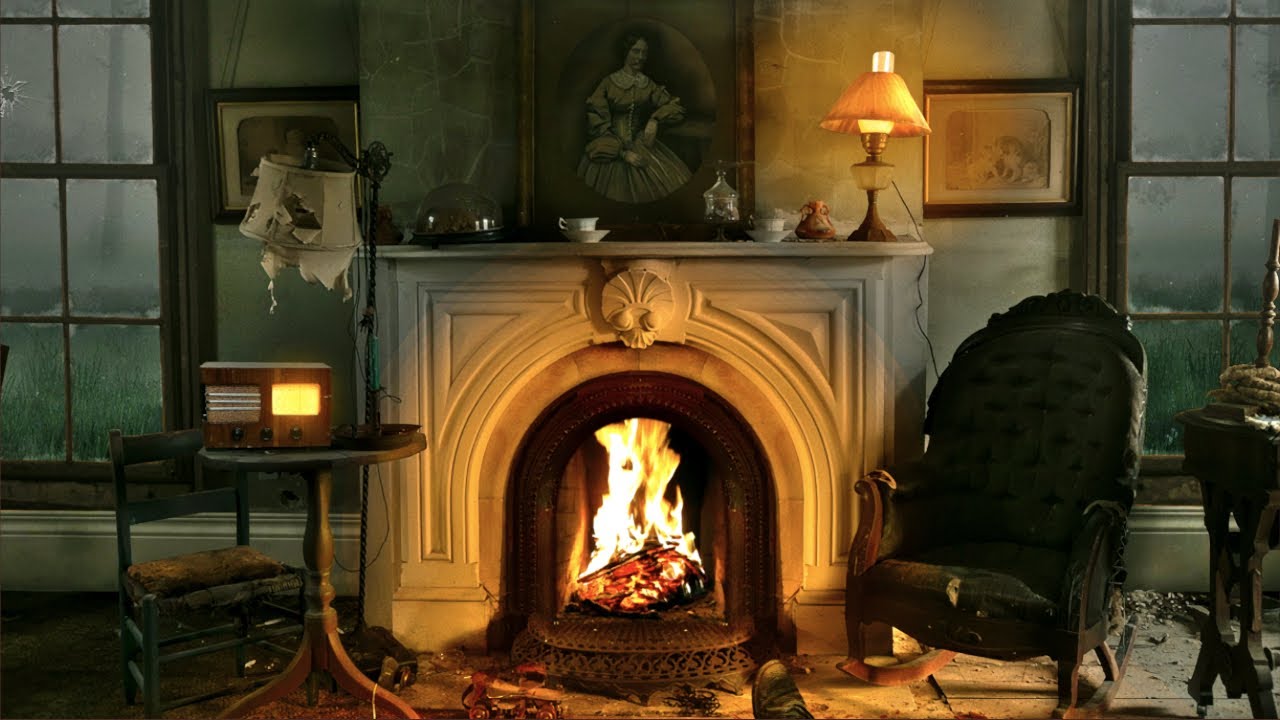 Creepy Abandoned House 4k - Murder Scene - Fireplace Ambience Scary ...