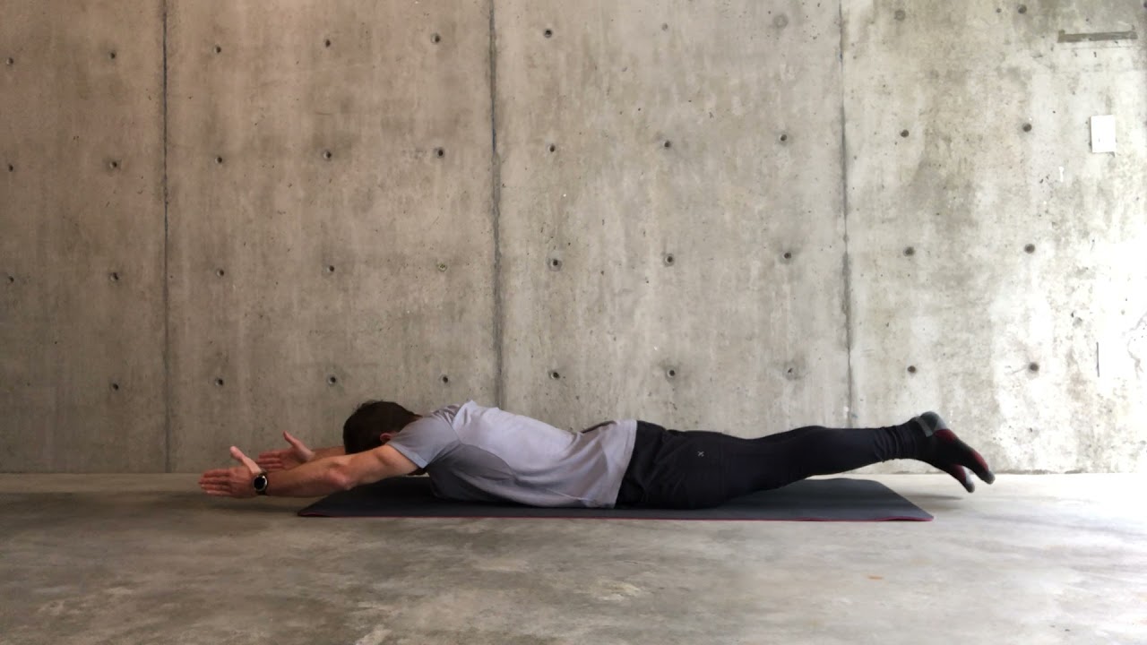 Prone opposite arm / leg raise - YouTube