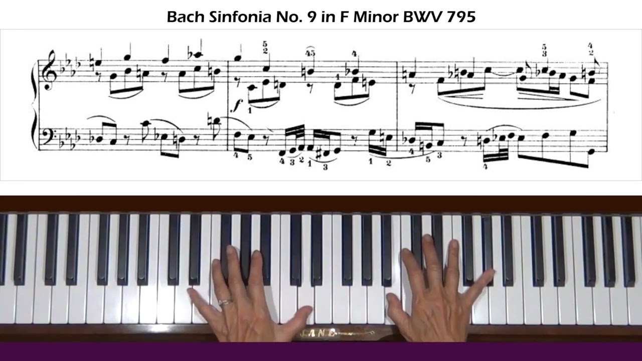 Bach Three-Part Invention Sinfonia No. 9 in F Minor BWV 795 Piano ...