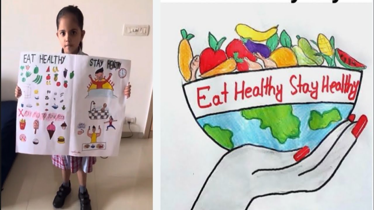 Eat healthy Stay Healthy | Healthy food topic | Sayesha Ohri | 6 year ...