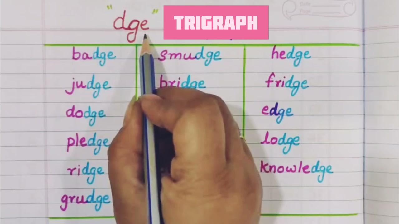 "dge" Trigraph || Trigraphs || Phonics made easy - YouTube