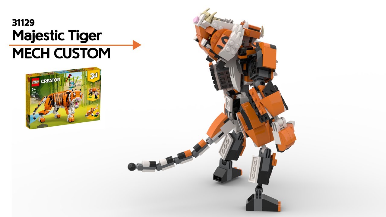 LEGO 31129 Majestic Tiger Mech Custom Full Instruction - YouTube