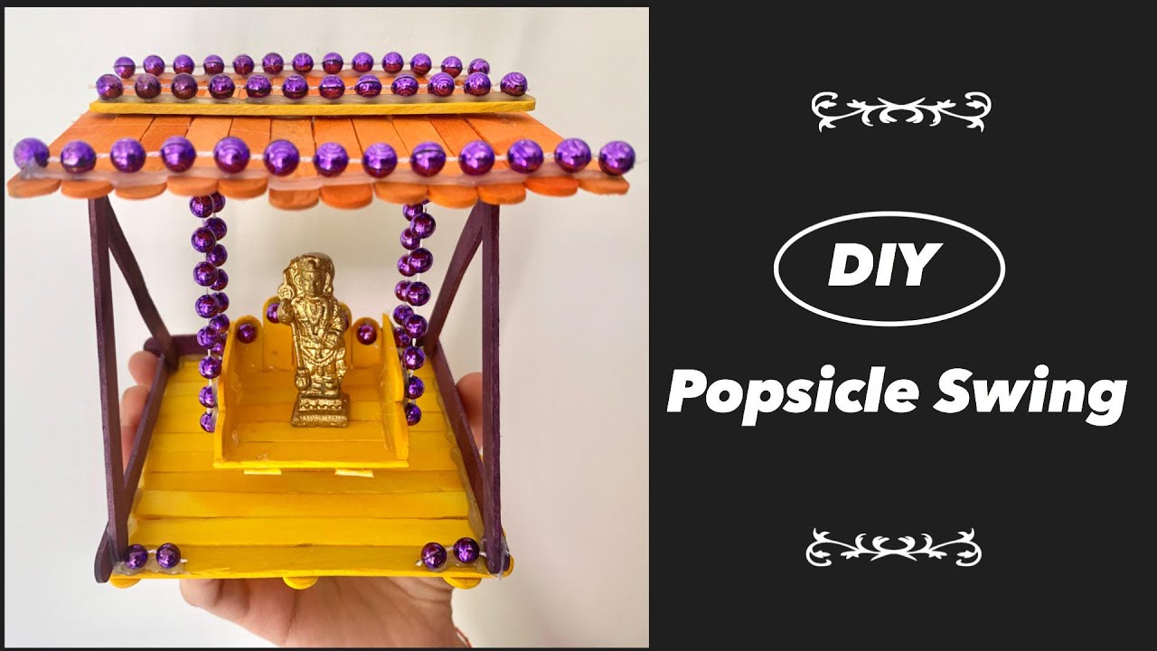 Popsicle stick - swing / DIY / Craft Ideas - YouTube