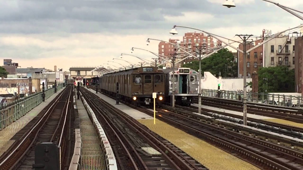 NYC Subway HD 60fps: D-type Triplex & R6 1000 Lay Up Outside Ocean ...