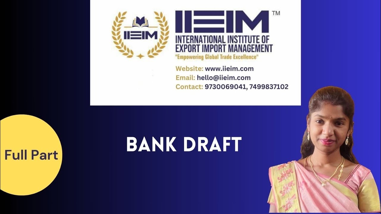 IIEIM PUNE: Export Bank Draft - YouTube
