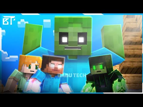 Steve and Alex/Herobrine VS Giant Zombie & Zombozo Movie | Babu tech ...