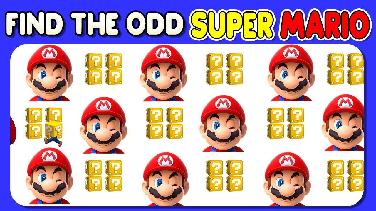 Find the ODD Super Mario Edition 🍑🍄 | Mario, Princess Peach, Luigi ...