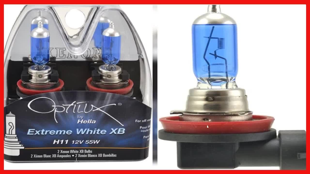 HELLA H71071262 Optilux XB Series H11 Xenon White Halogen Bulbs, 12V ...