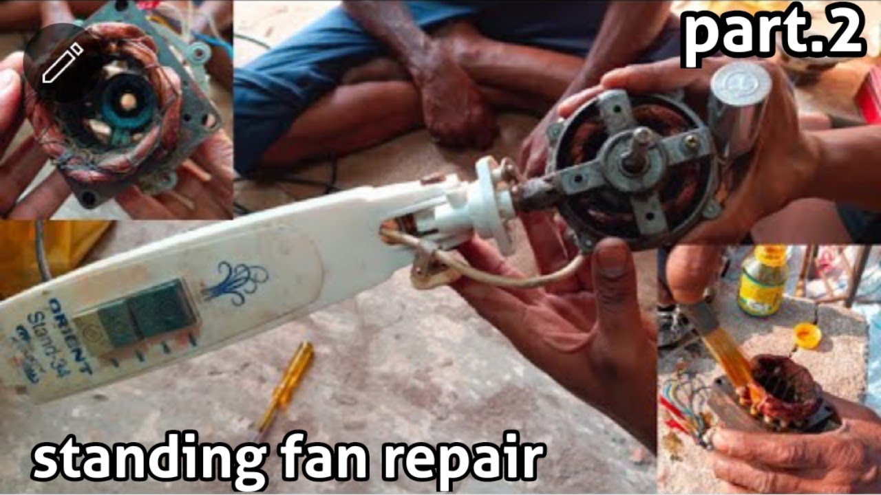 Part.2. Standing Fan Repair at Home / standing fan wiring repair / fan ...