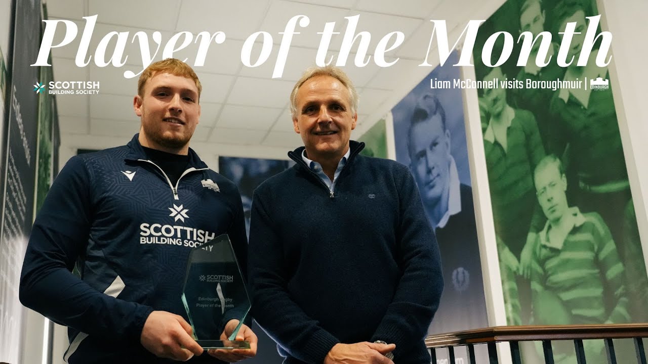 SBS Player of the Month | Liam McConnell Visits Boroughmuir Rugby - YouTube