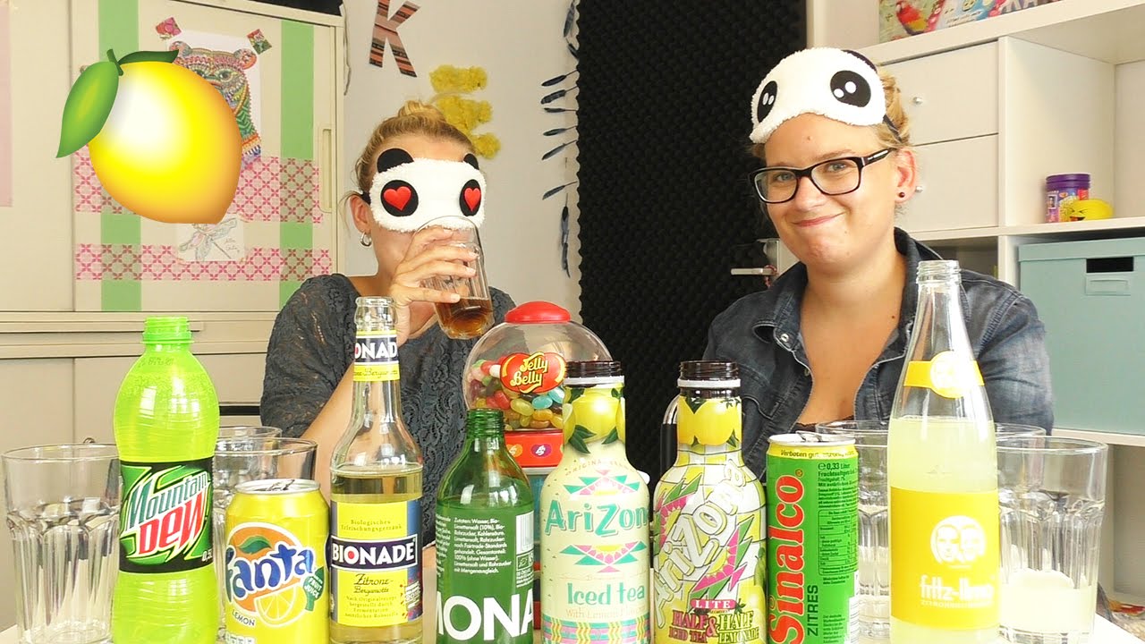 SODA CHALLENGE Lemon mit ekligen Bohnen | Eva VS Kathi - Wer erkennt ...