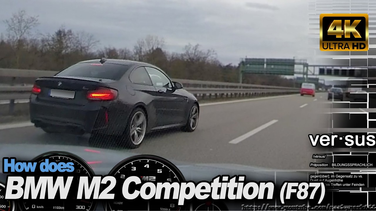 Two BMW M2 Competition having fun on the Autobahn +120-240 Insta360 ...