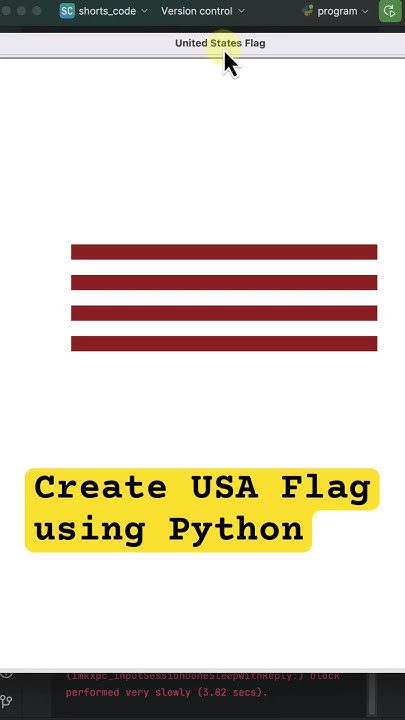 Love Coding Status οΈ οΈ Create Usa Flag πΊπΈ Using Python Turtle π’ Shorts Coding Programming